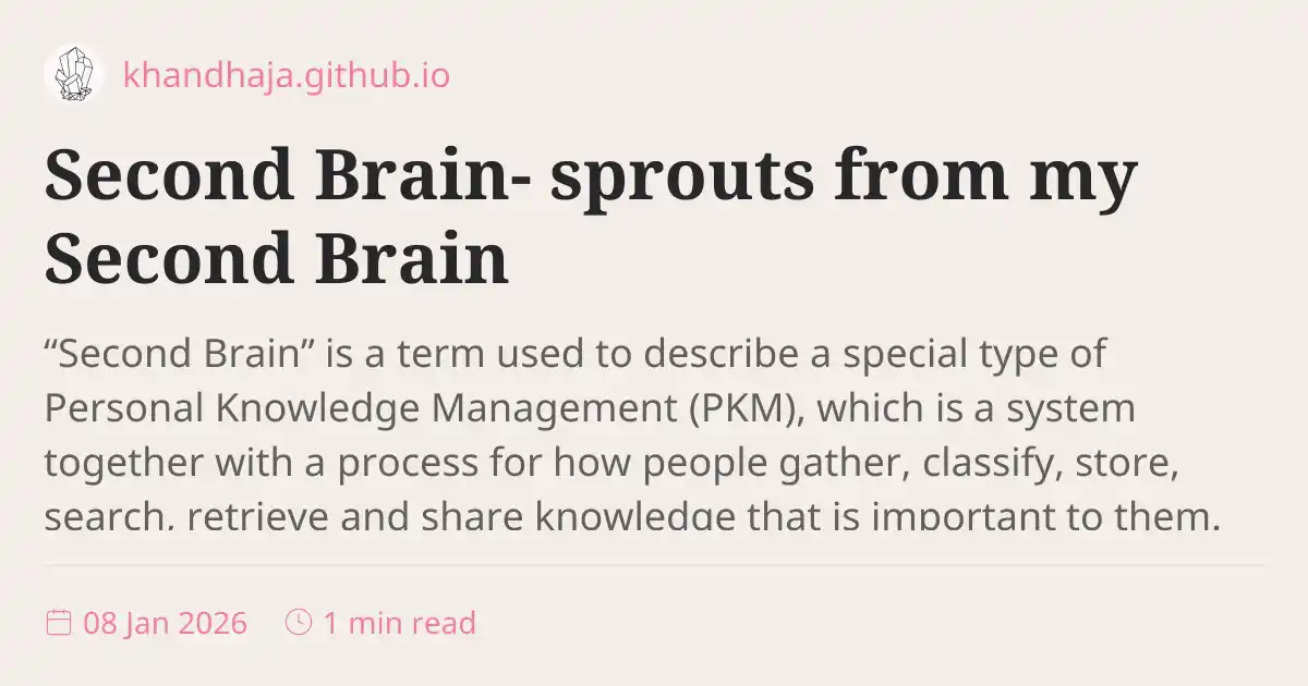 Second Brain- sprouts from my Second Brain
